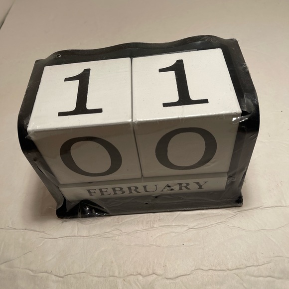 Hobby Lobby | Accents | Perpetual Calendar Blackwhite Wood 7 Wide 45 ...